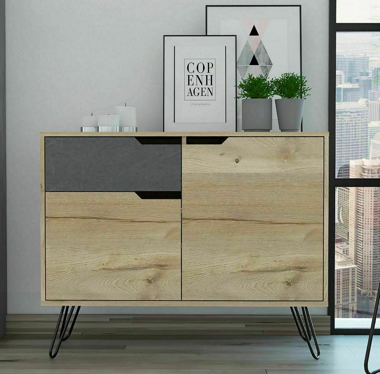 Manhattan 2 Door 1 Drawer Sideboard – Tarbela Ltd